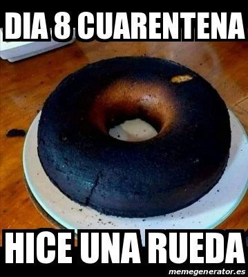 Meme Personalizado - Dia 8 cuarentena Hice una rueda - 31441547