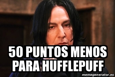 Meme Personalizado - 50 puntos menos para hufflepuff - 31450578