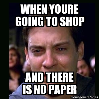 Meme crying peter parker - When youre going to shop and there is no ...