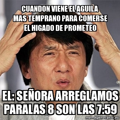 Meme Jackie Chan - cuandon viene el aguila mas temprano para comerse el ...