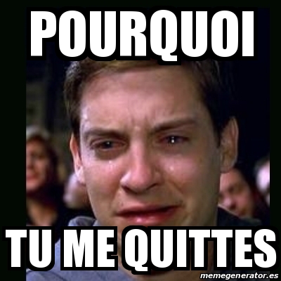 Meme crying peter parker - pourquoi tu me quittes - 31462208