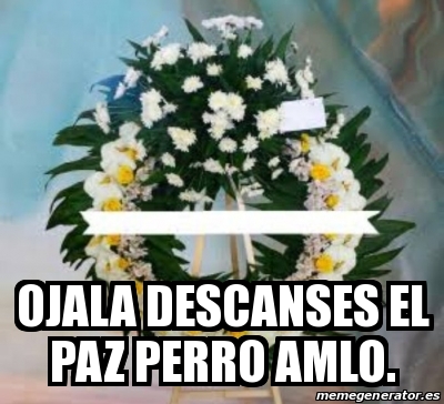 Meme Personalizado - ojala descanses el paz perro amlo. - 31471199