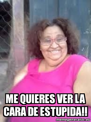Meme Personalizado - ME QUIERES VER LA CARA DE ESTUPIDA!! - 31474657