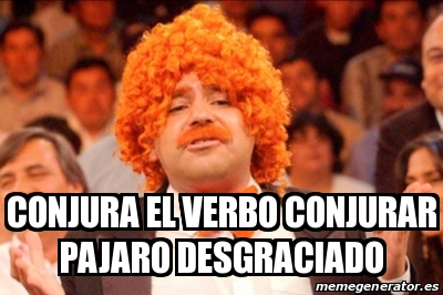 Meme Personalizado - Conjura el verbo conjurar pajaro desgraciado ...
