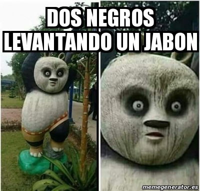Meme Personalizado - dos negros levantando un jabon - 31482715