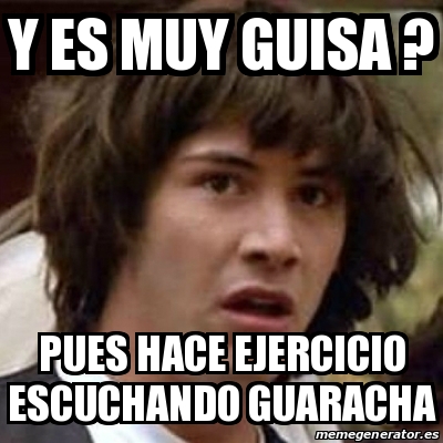 Meme Keanu Reeves - y es muy guisa ? pues hace ejercicio escuchando ...