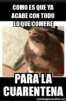 Meme Personalizado - Como es que ya acabe con todo lo que compre Para ...