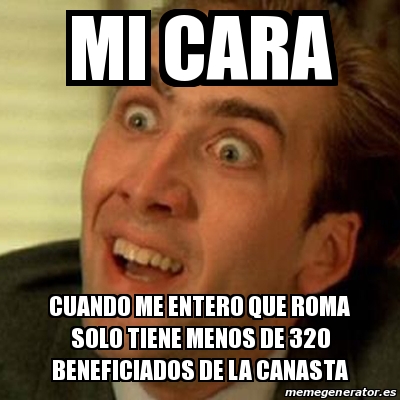 Meme No me digas - Mi cara Cuando me entero que Roma solo tiene menos ...