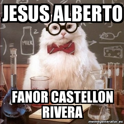 Meme Chemistry Cat - Jesus Alberto Fanor Castellon Rivera - 31485407