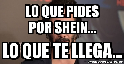 Meme Personalizado - Lo que pides por Shein... Lo que te llega ...