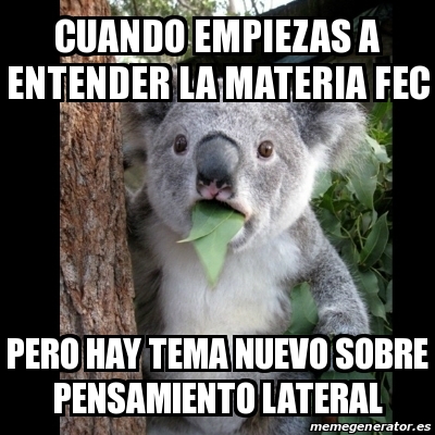 Meme Koala - Cuando empiezas a entender la materia FEC Pero hay tema ...