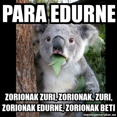 Meme Koala - Para EDURNE Zorionak zuri, Zorionak, zuri, zorionak Edurne ...