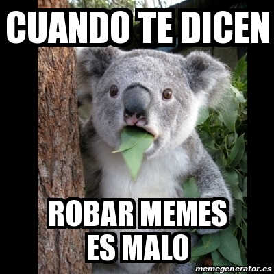 Meme Koala - Cuando te dicen Robar memes es malo - 31495006
