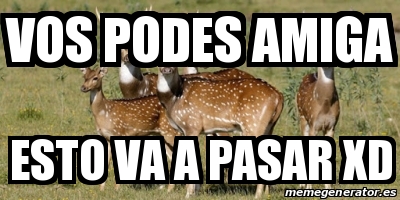 Meme Personalizado - Vos podes amiga esto va a pasar xd - 31497038