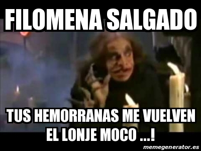 Meme Personalizado - FILOMENA SALGADO TUS HEMORRANAS ME VUELVEN EL ...