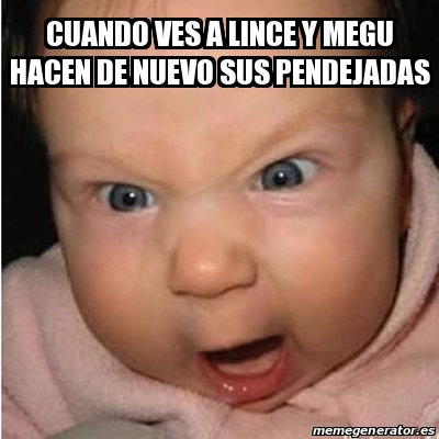 Meme Bebe furioso - Cuando ves a Lince y Megu hacen de nuevo sus ...