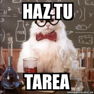 Meme Chemistry Cat - Haz tu Tarea - 31503486