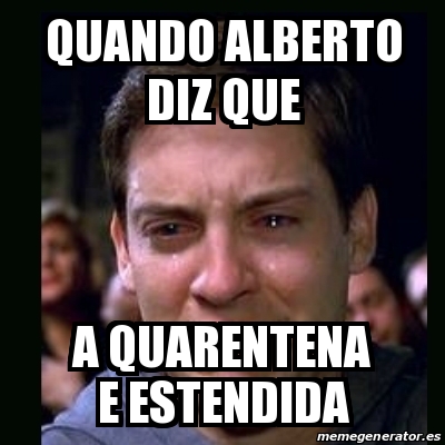 Meme crying peter parker - quando alberto diz que a quarentena e ...