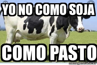 Meme Personalizado - Yo no como soja Como pasto - 31511763