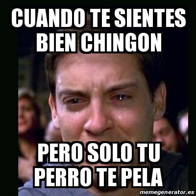 Meme crying peter parker - Cuando te sientes bien chingon Pero solo tu ...