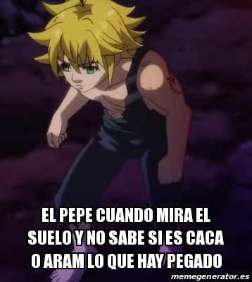 Meme Personalizado - El pepe cuando mira el suelo y no sabe si es caca ...