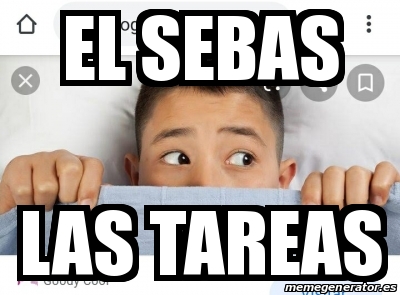 Meme Personalizado - EL SEBAS LAS TAREAS - 31538095