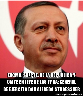 Meme Personalizado - Excmo. Sr. Pte. De la RepÃºblica y cmte en jefe de ...