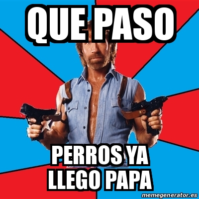 Meme Chuck Norris - que paso perros ya llego Papa - 31546688