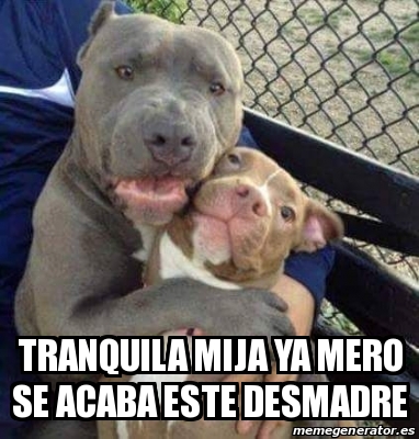 Meme Personalizado - Tranquila mija ya mero se acaba este desmadre ...