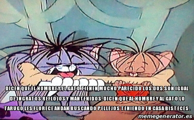 Meme Personalizado - Dicen que el hombre y el gato tienen mucho ...