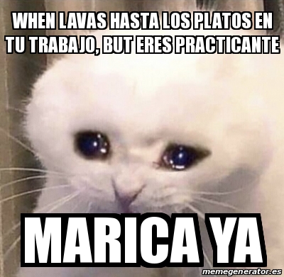 Meme Personalizado - when lavas hasta los platos en tu trabajo, but ...