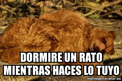 Meme Personalizado - dormire un rato mientras haces lo tuyo - 31562910