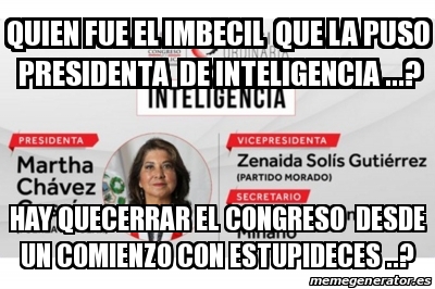 Meme Personalizado - QUIEN FUE EL IMBECIL QUE LA PUSO presidenta de ...