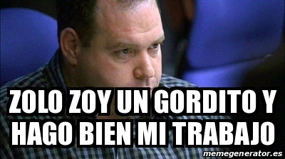 Meme Personalizado - Zolo zoy un gordito y hago bien mi trabajo - 31567964