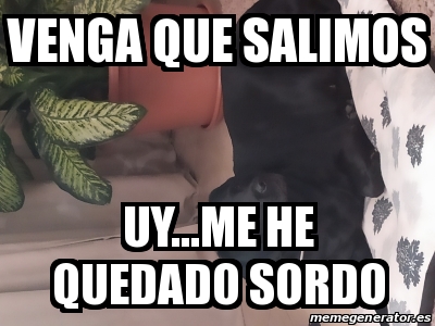 Meme Personalizado - Venga que salimos Uy...me he quedado sordo - 31573473