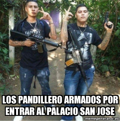 Meme Personalizado - los pandillero armados por entrar al palacio san ...