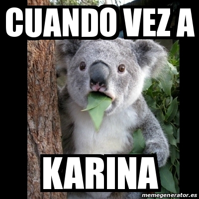 Meme Koala - Cuando vez a Karina - 31578709