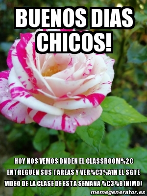 Meme Personalizado - Buenos dias chicos! Hoy nos vemos dnden el ...