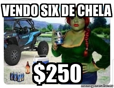 Meme Personalizado - Vendo six de chela $250 - 31580869