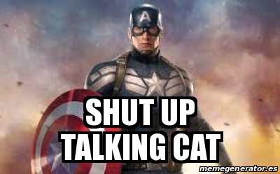 Meme Personalizado - Shut up talking cat - 31589931