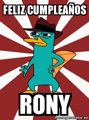 Meme Personalizado - Feliz CumpleaÃ±os Rony - 31608418