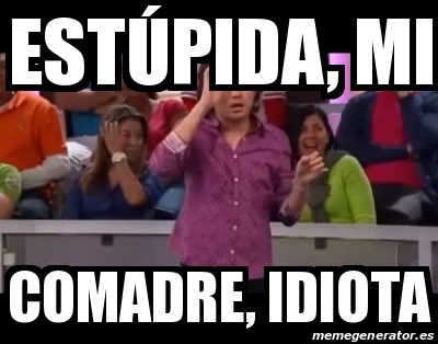 Meme Personalizado - ESTÃšPIDA, MI COMADRE, IDIOTA - 31611827