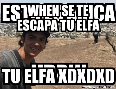 Meme Personalizado - When se te escapa tu elfa tu elfa xDxDXd - 31613150