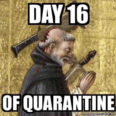 Meme Personalizado - DAY 16 OF QUARANTINE - 31636178