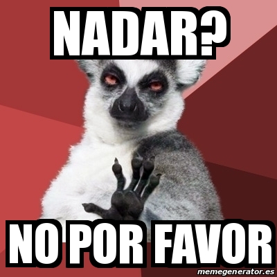 Meme Chill Out Lemur - Nadar? No por favor - 31641274