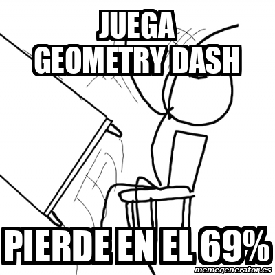 Meme Desk Flip Rage Guy - Juega geometry dash pierde en el 69% - 31663616