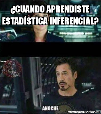 Meme Personalizado - ¿Cuando aprendiste estadística inferencial? - 31667967
