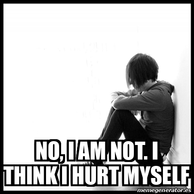 Meme First World Problems - no, i am not. i think i hurt myself - 31670600