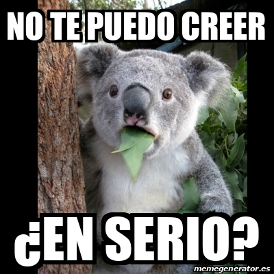 Meme Koala - no te puedo creer ¿en serio? - 31670750