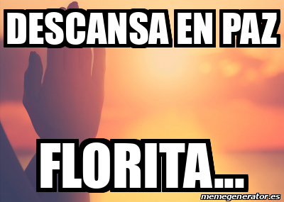 Meme Personalizado - dESCANSA EN PAZ FLORITA... - 31672111